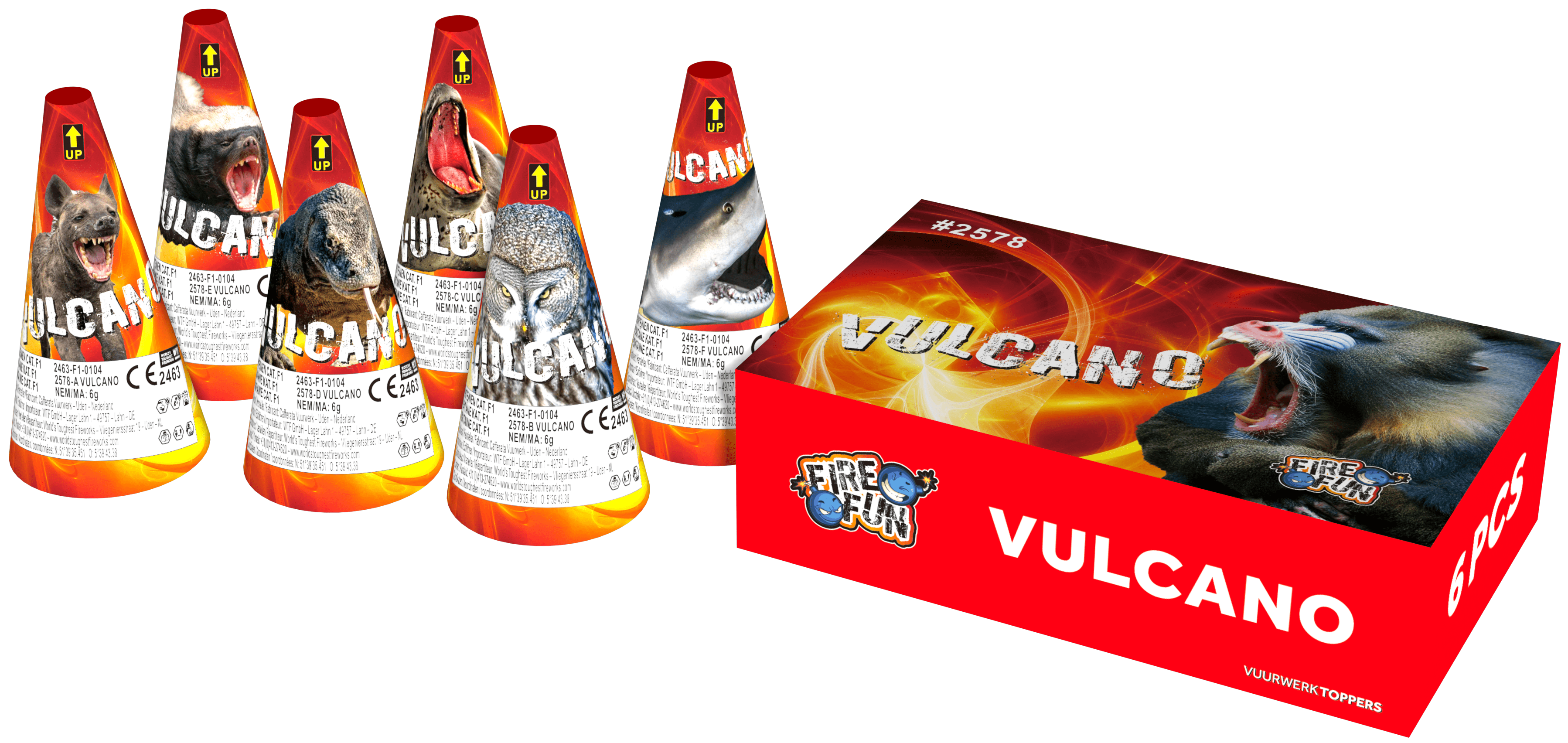 Vulcano 6-pack - Worlds Toughest Fireworks