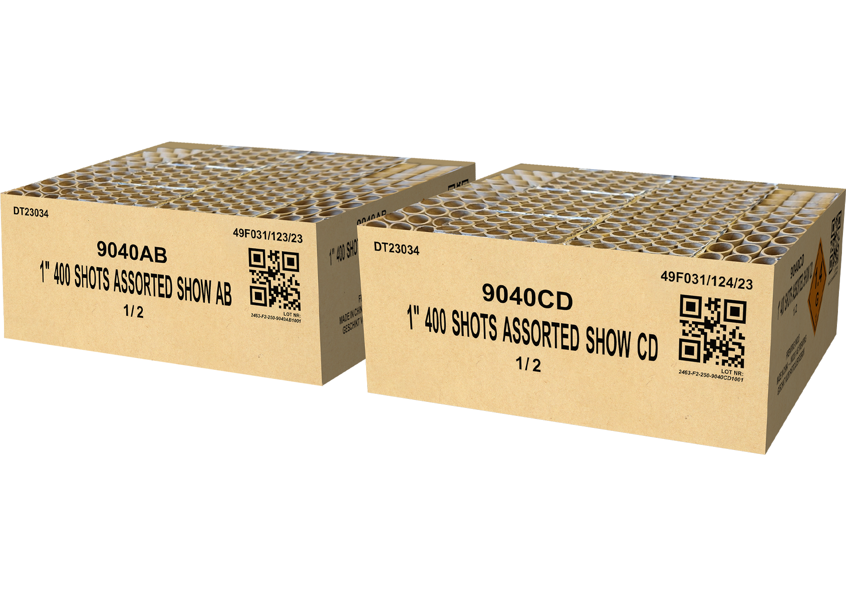 1" 400 shots Assorted show - Worlds Toughest Fireworks